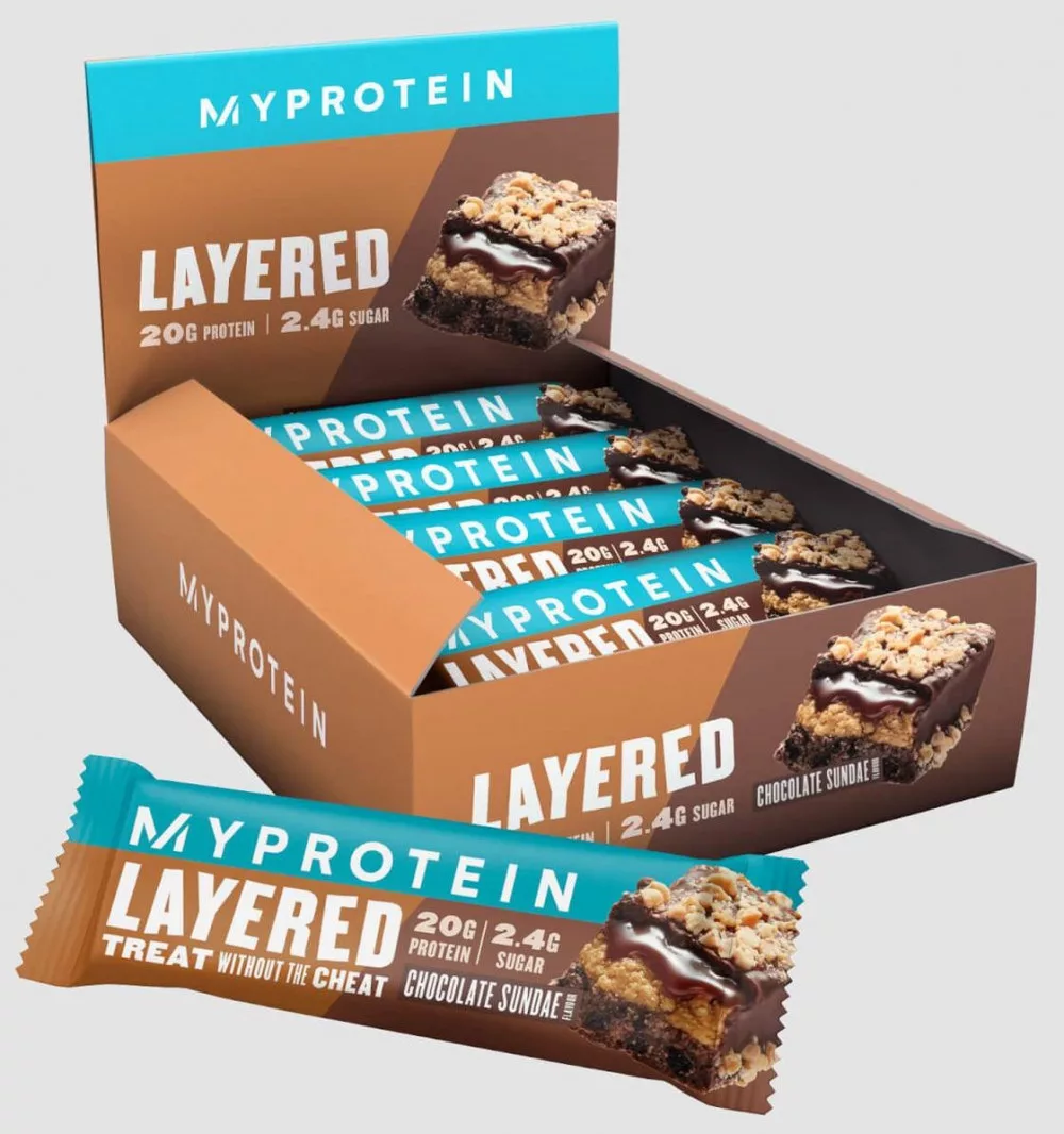 Myprotein Karton Crispy Layered Bars 12x58g - elitebodyshop.